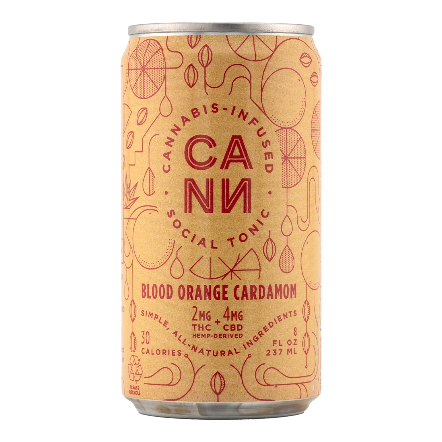 Cann Blood Orange Cardamom Social Tonic 2mg THC – Hemp House