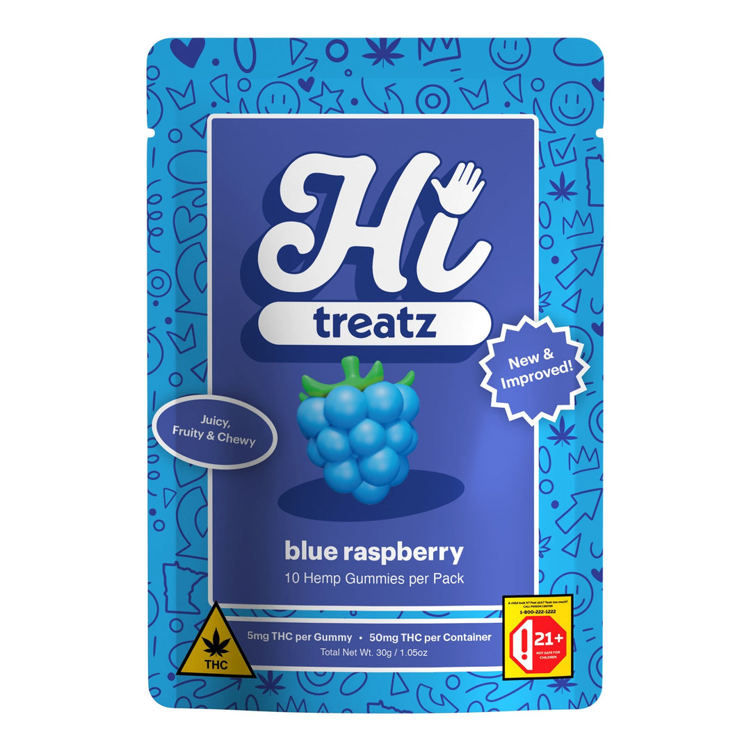 Blue Raspberry Gummies 50mg THC – Hemp House