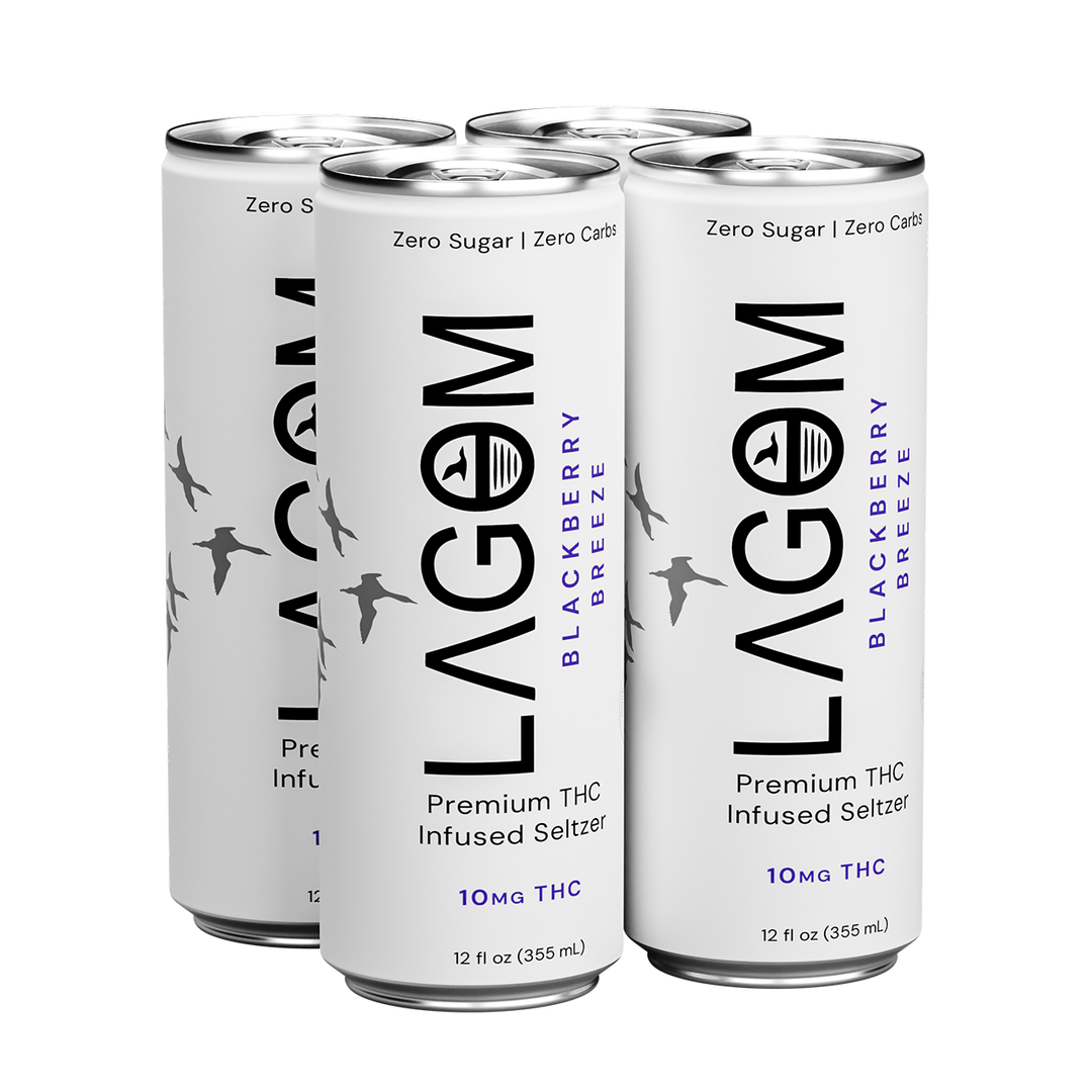 Lagom Blackberry Breeze Infused Seltzer 10mg THC – Hemp House