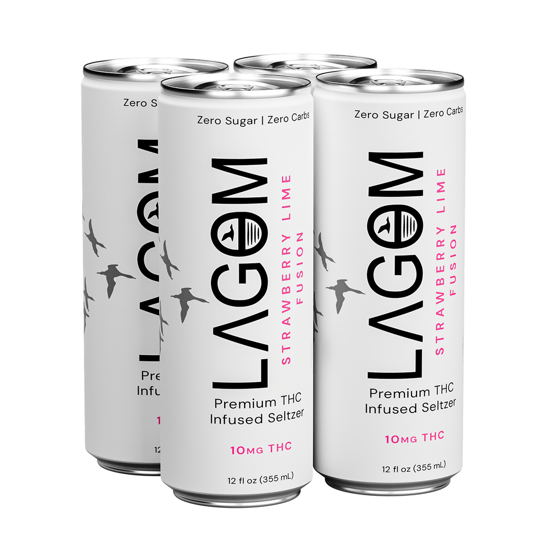 Lagom Strawberry Lime Fusion Infused Seltzer 10mg THC – Hemp House